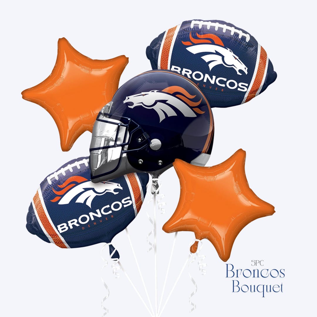 Denver Broncos Balloon Bouquet: NFL Football Party Decorations - Etsy