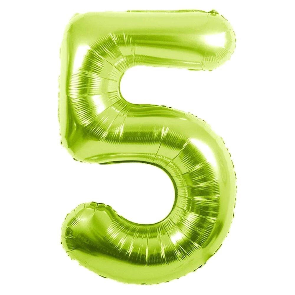 Number Balloons Foil Mylar Number Balloons Green Number - Etsy