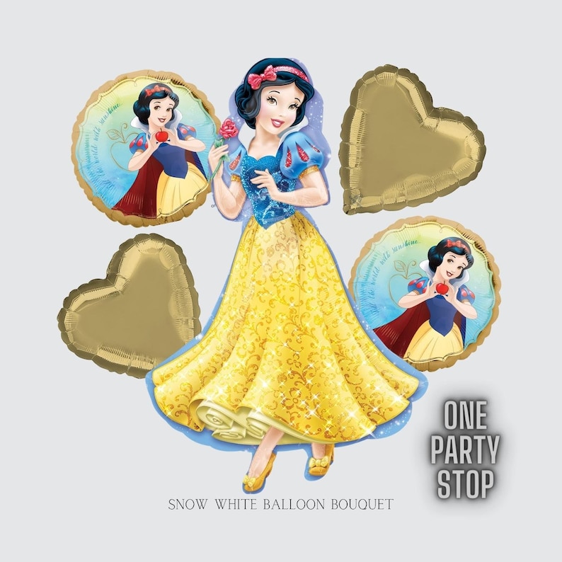 Snow White Balloon Bouquet – Princess Birthday Party Decorations - Etsy