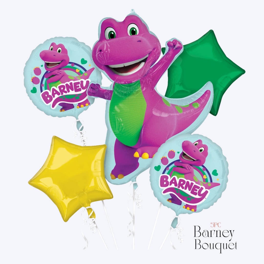 Barney Balloon Bouquet - Anagram Licensed | Barney Birthday | Birthday ...