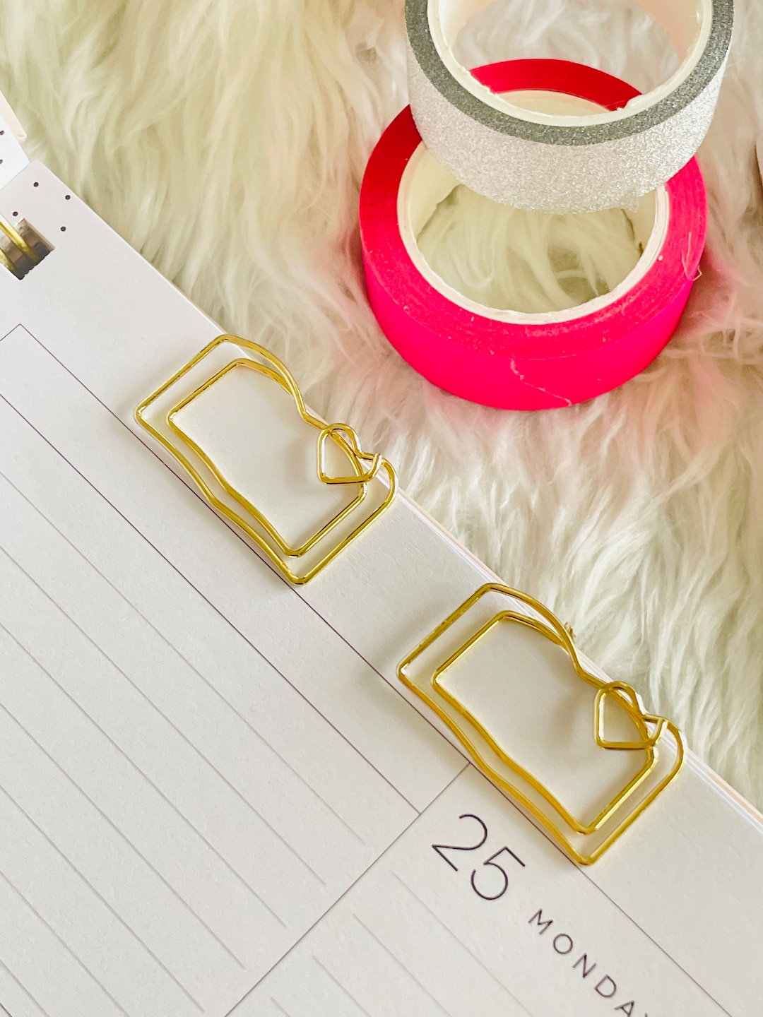 Book Shaped Paper Clip for Planners, Journals, Agendas, Stationary ...