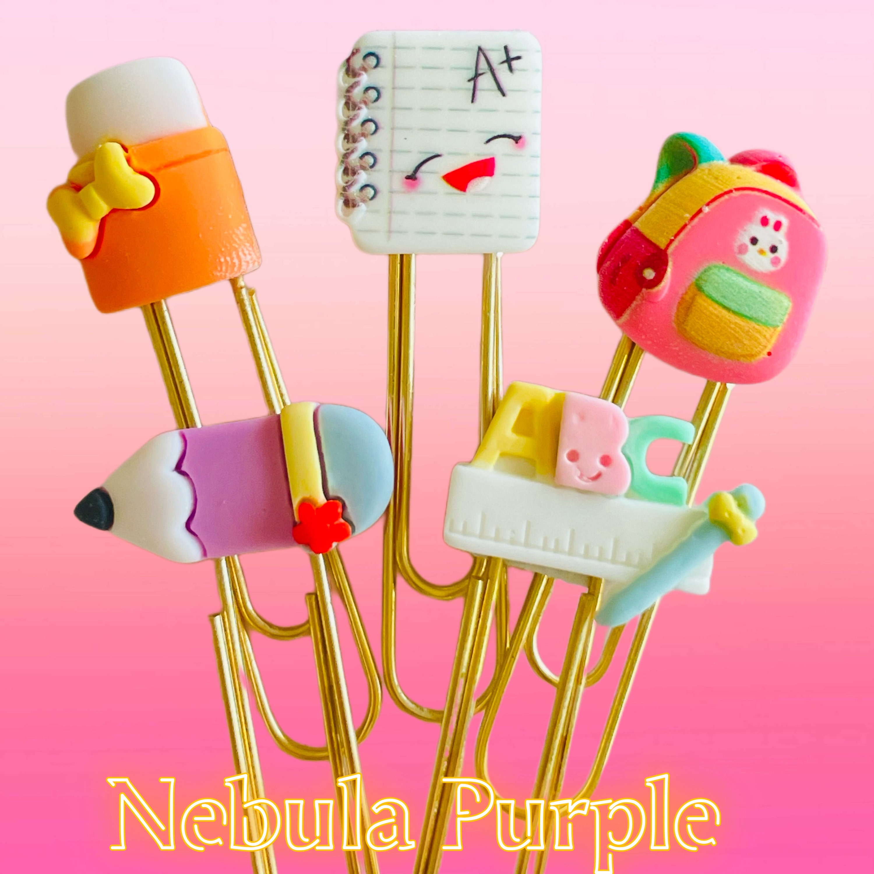 Back to School Paper Clip - Novelty Accessory Bookmarks for Planners ...