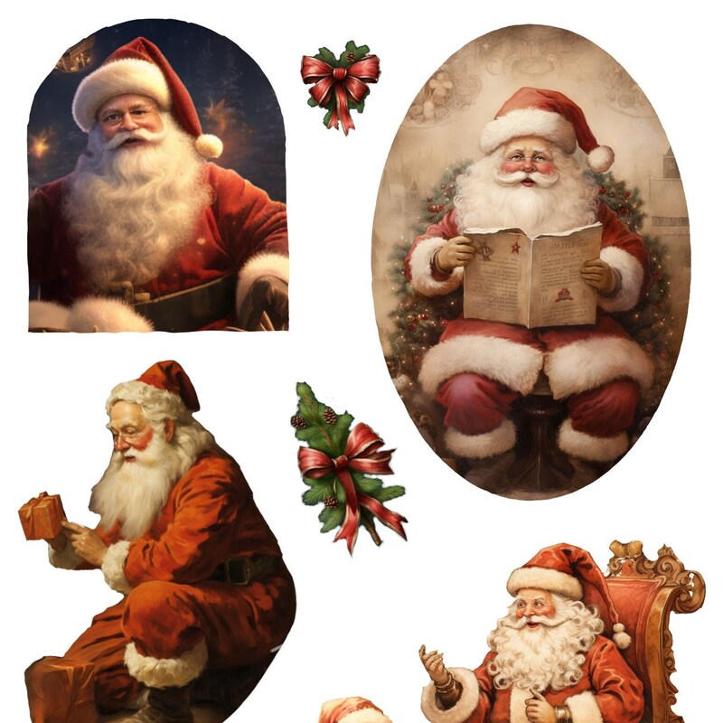 Santa Transfers - Etsy