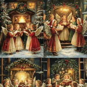 Angels Caroling 4 - This is a Digital Download. - Etsy
