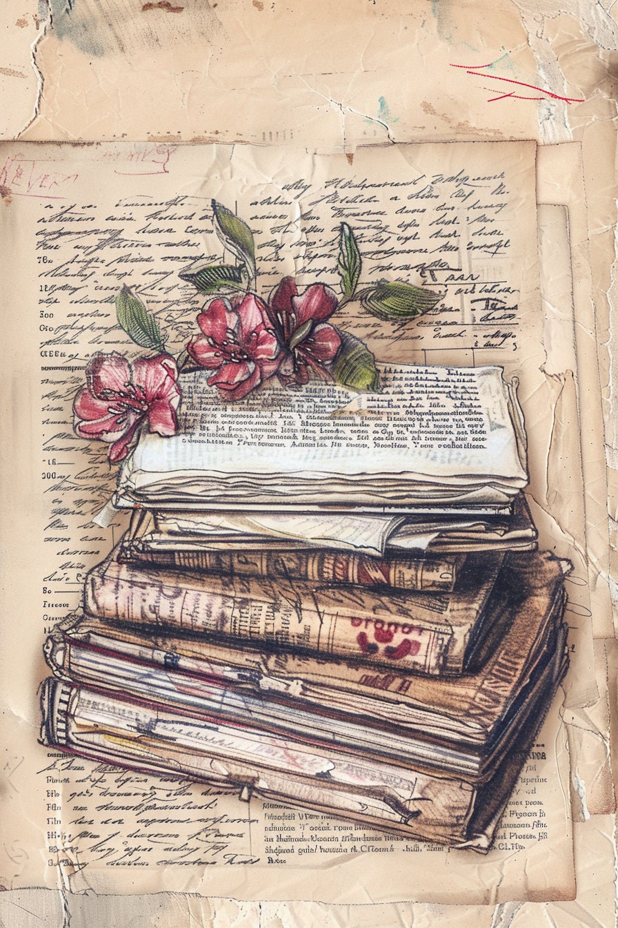 Vintage Books, Letters and Newspapers 1 - Etsy