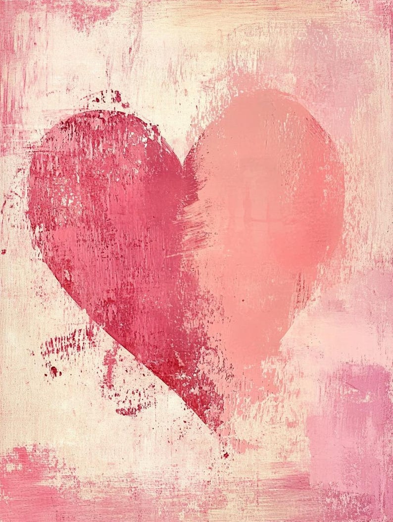 Painted Heart Design - Etsy