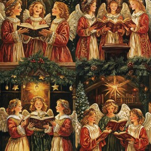 Angels Caroling 3 - Etsy