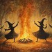 Witches Dancing Around a Fire - Digital Download - Etsy