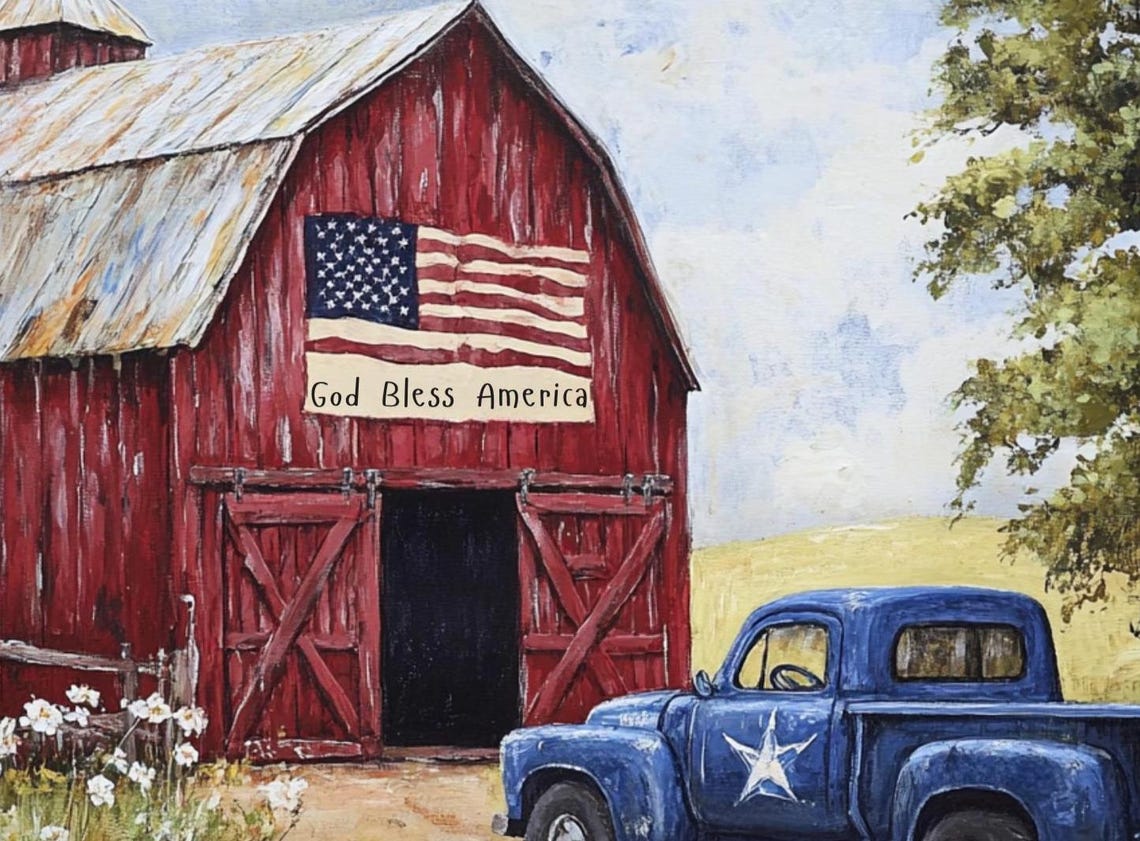 God Bless America Barn - Digital Download - Etsy
