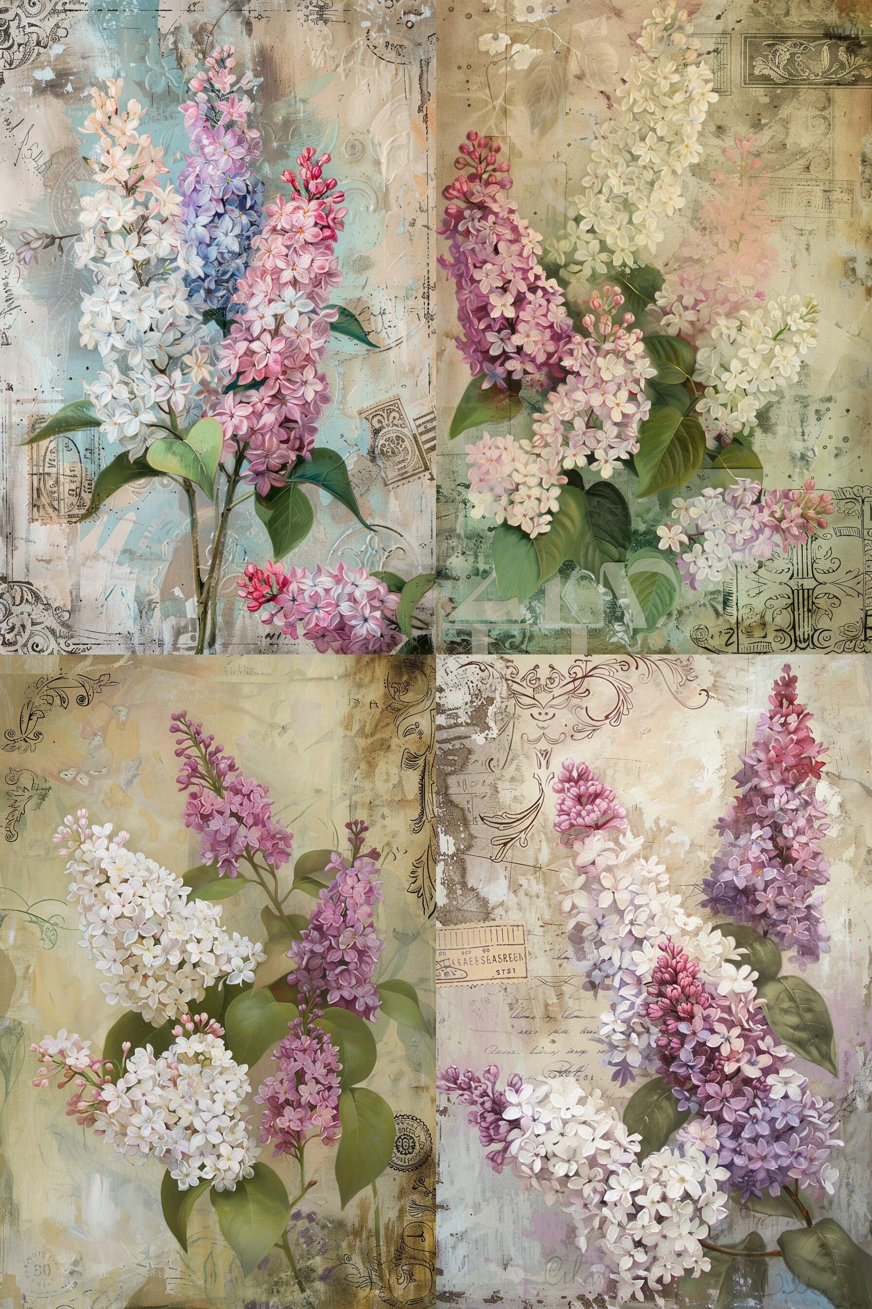Various Lilac Flowers - Digital Download - Etsy