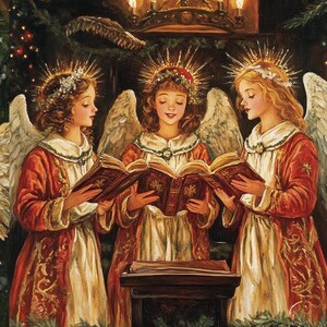 Angels Caroling 3 - Etsy