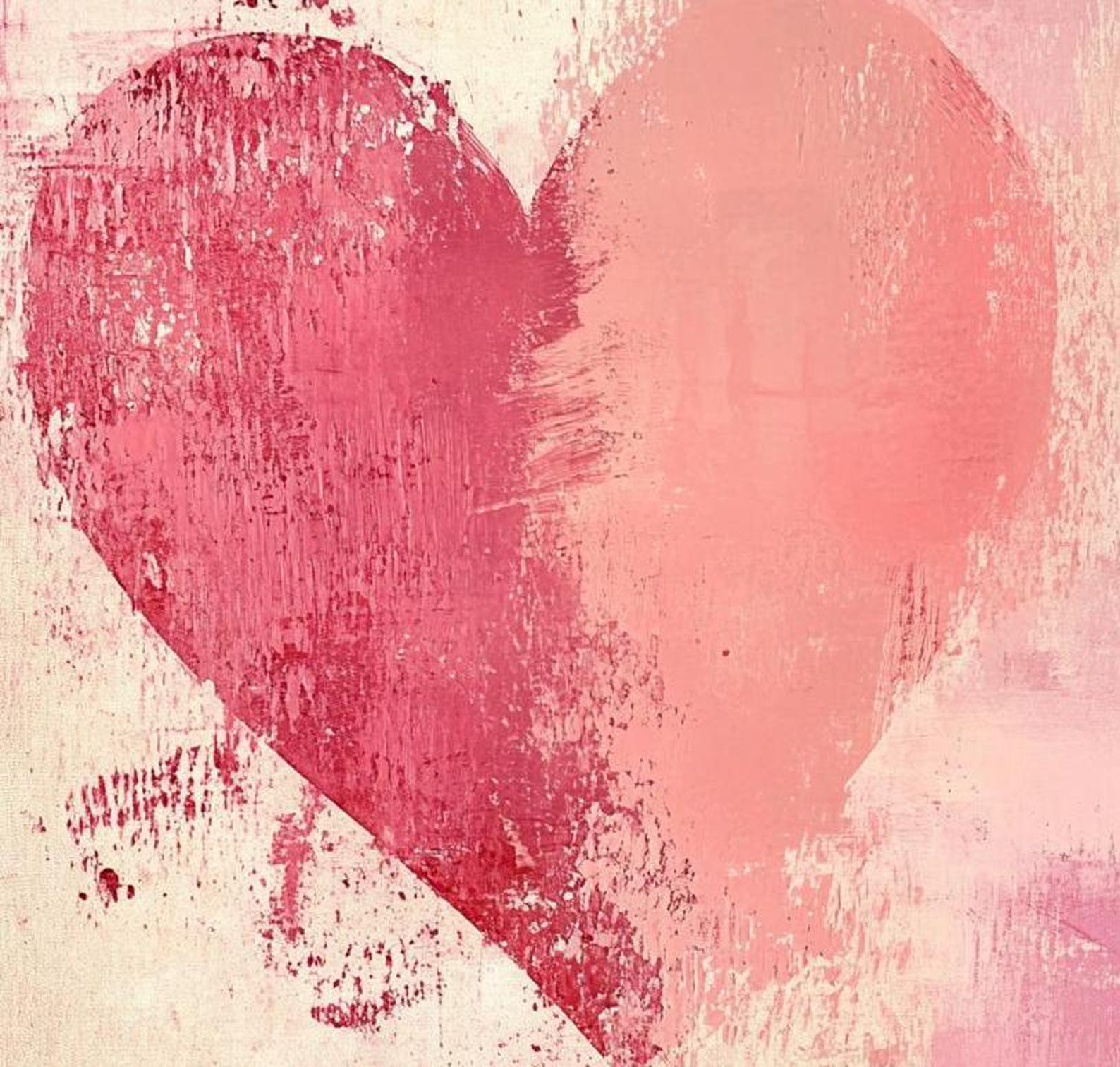 Painted Heart Design - Etsy
