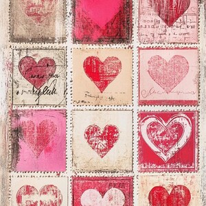 Valentine Small Square Stamps # 7 - Etsy