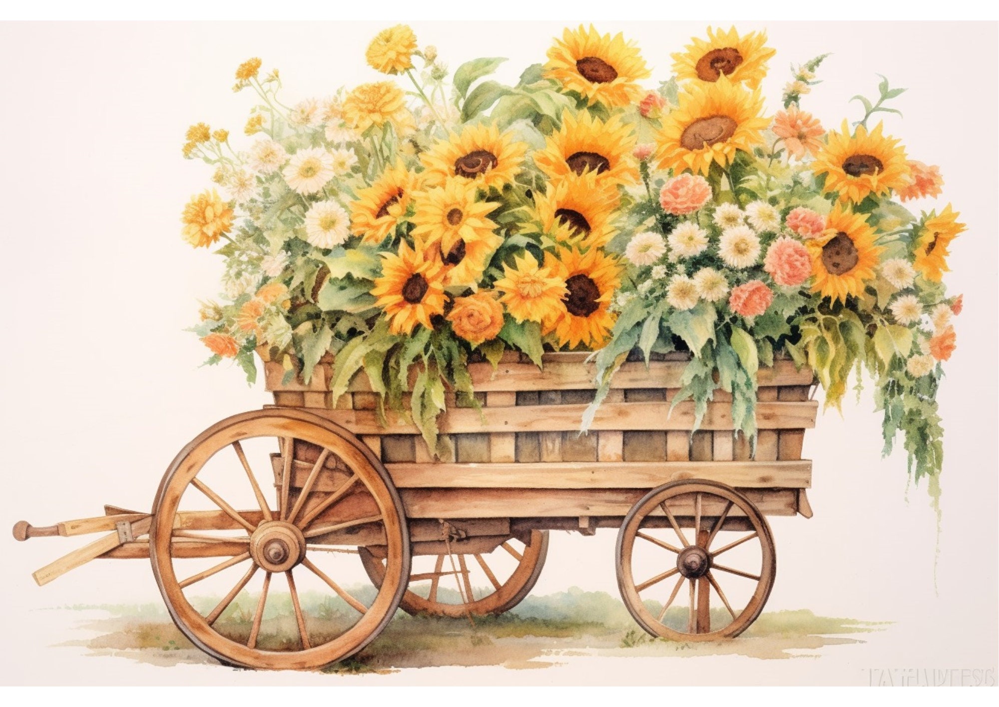 Sunflower Cart - Etsy