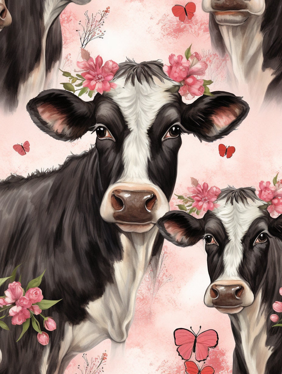 Holstein Cows in Love - Digital Download - Etsy