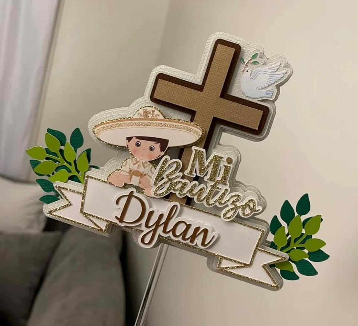 Charro Bautizo Cake Topper , Boy Bautizo Birthday Cake Topper , Charro ...