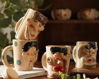Cartoon Ceramic Mug - Etsy