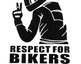 Respect for Bikers Stickers - Etsy