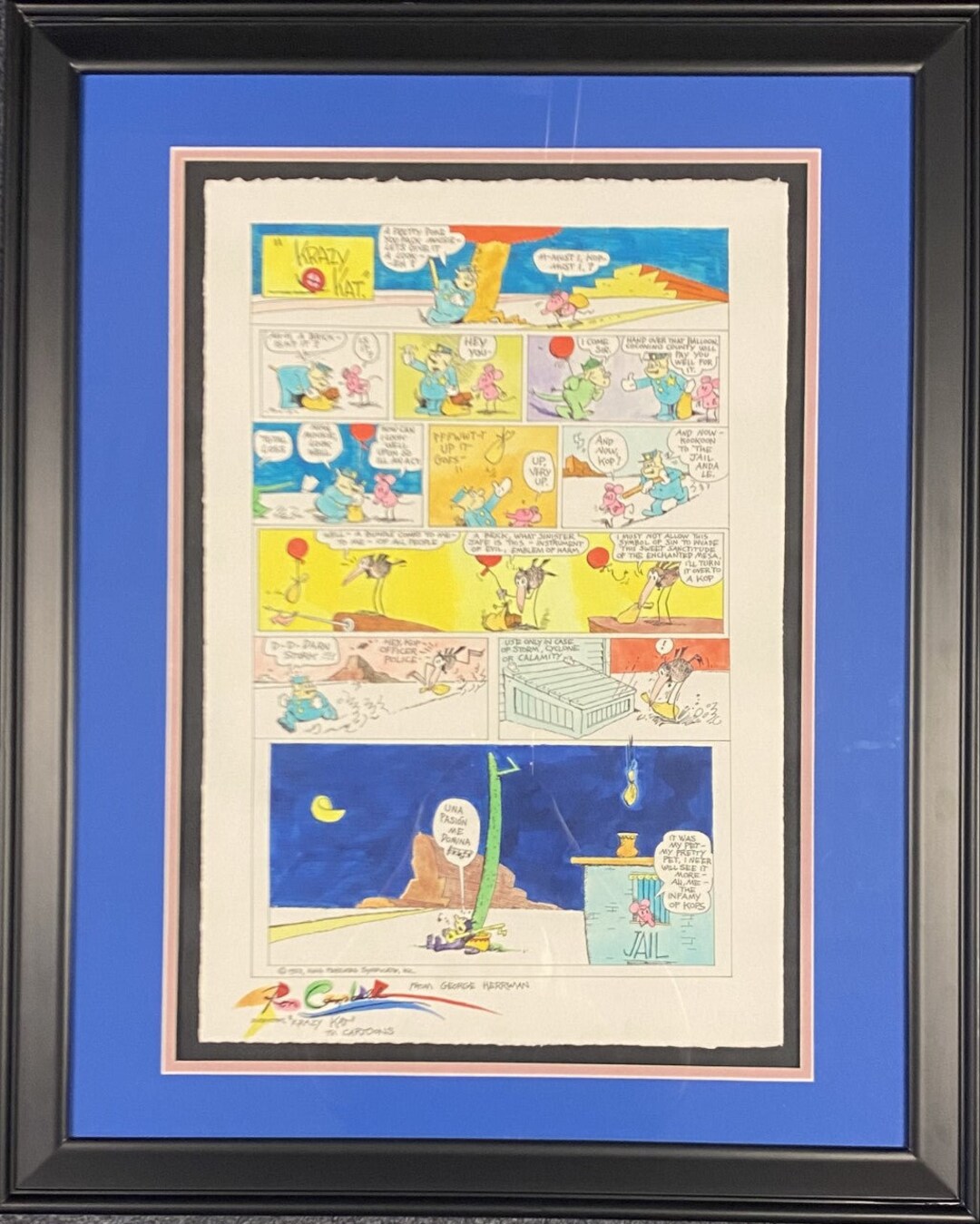Krazy Kat Comic Strip - Original Drawing by Ron Campbell - Etsy