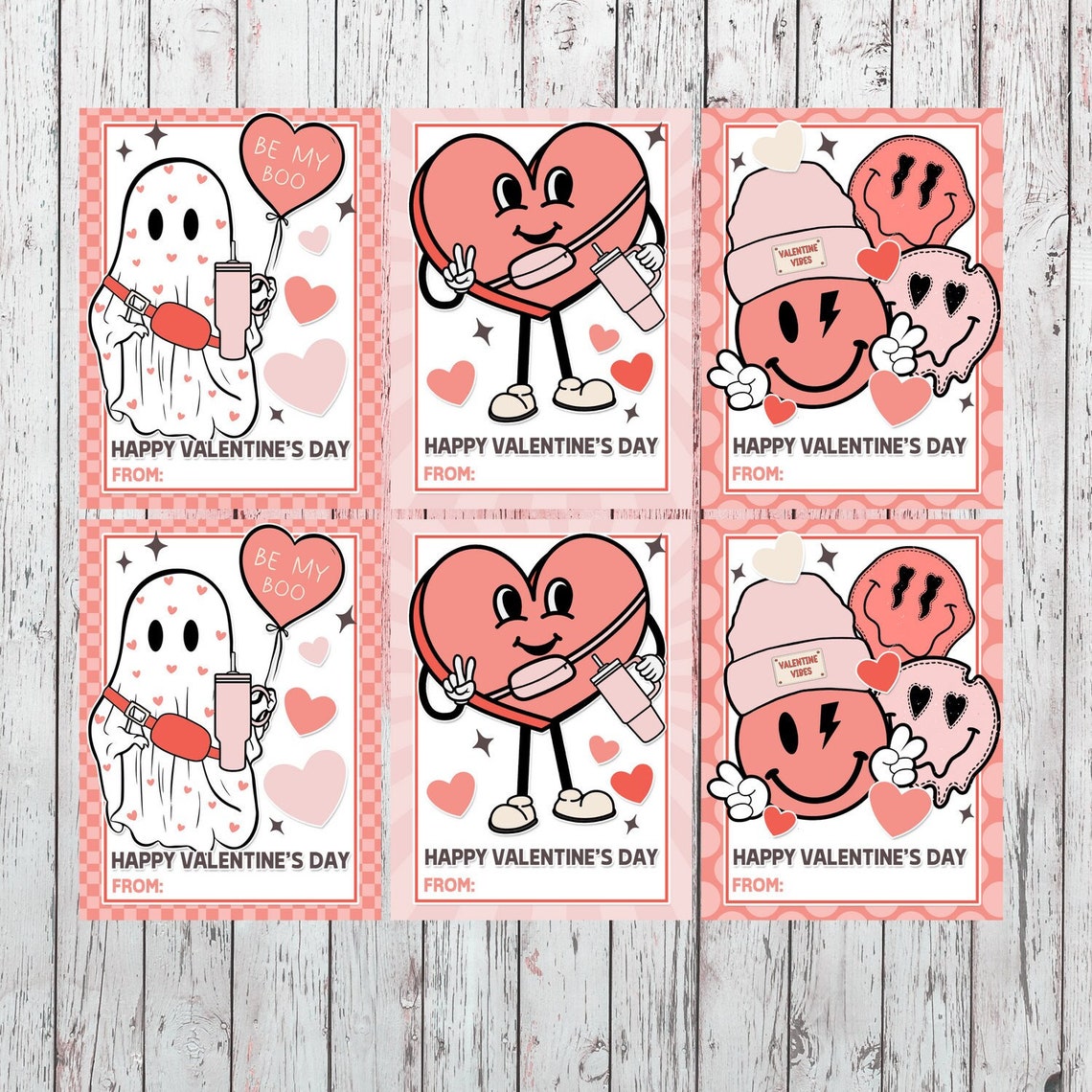 Be My Boo Kids Printable Valentine Cards, School Valentines, Valentines ...