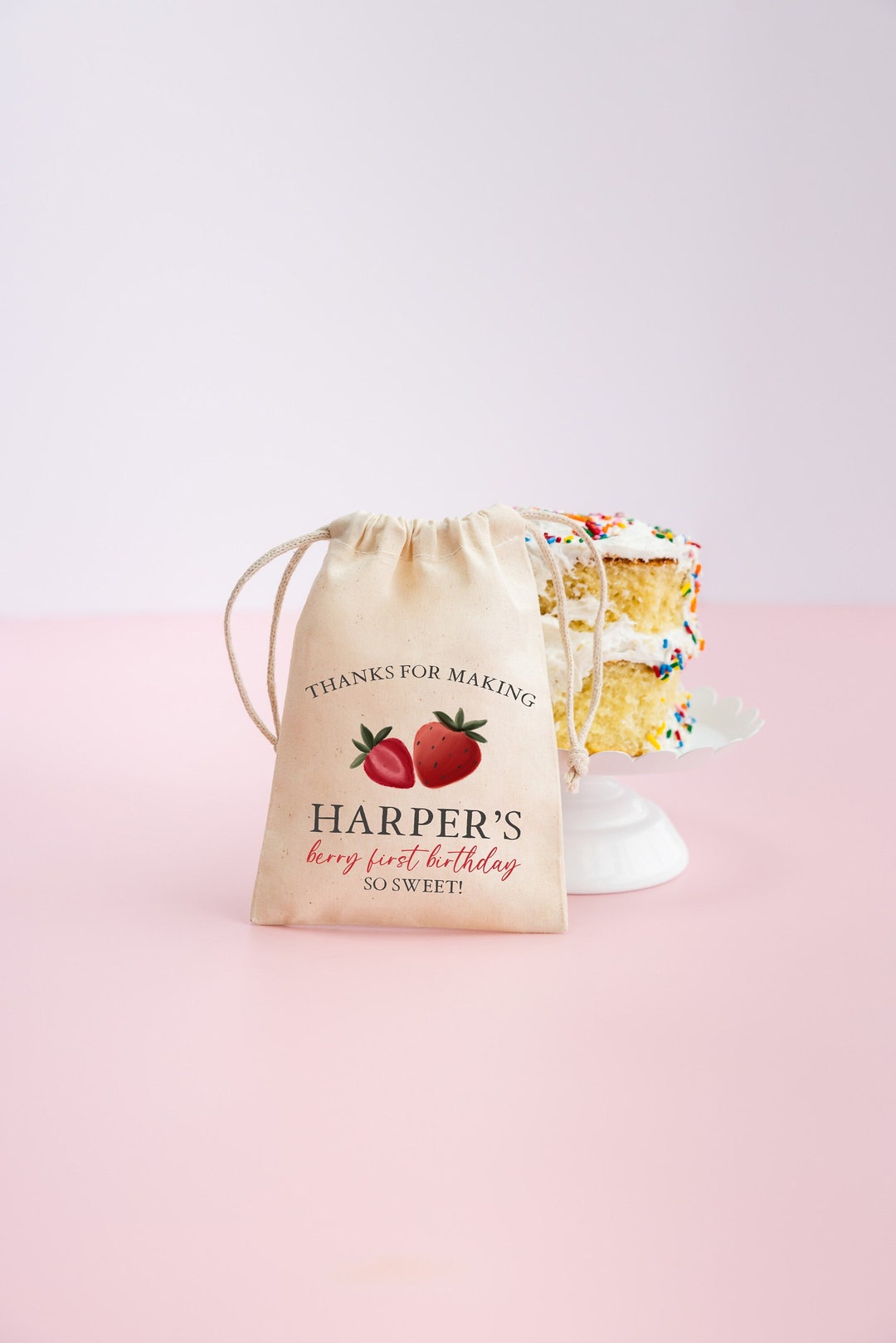 Berry First Birthday Bag - Kids Birthday Favors -customized Goodie Bag ...