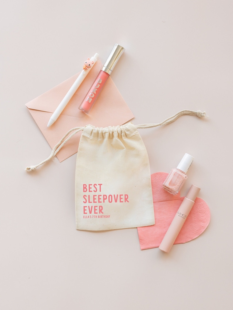 Sleepover Party Favor Bag - "best Sleepover Ever" Printed Bag ...