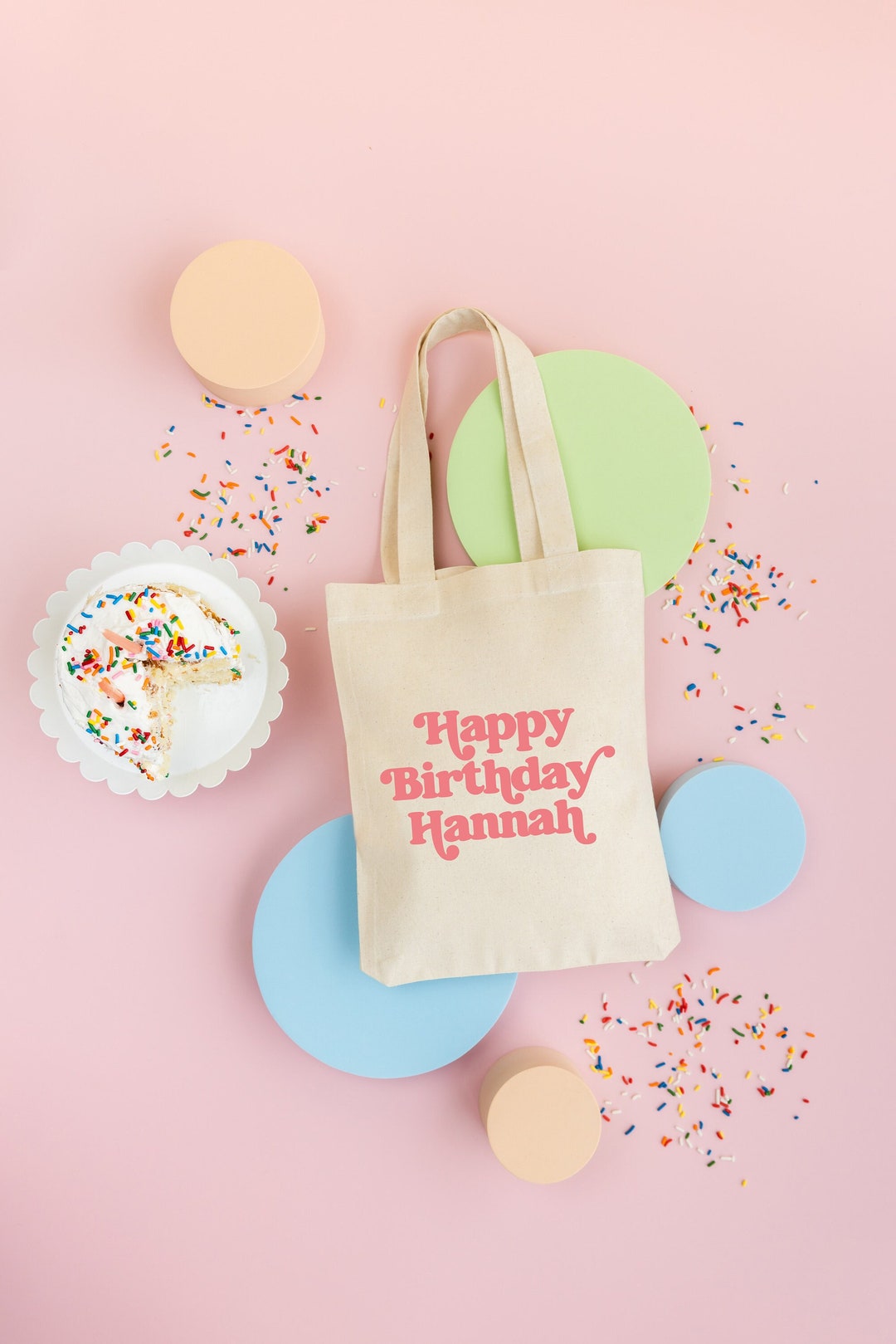 Happy Birthday Tote Bag - Kids Tote Bag - Customized Name Tote ...