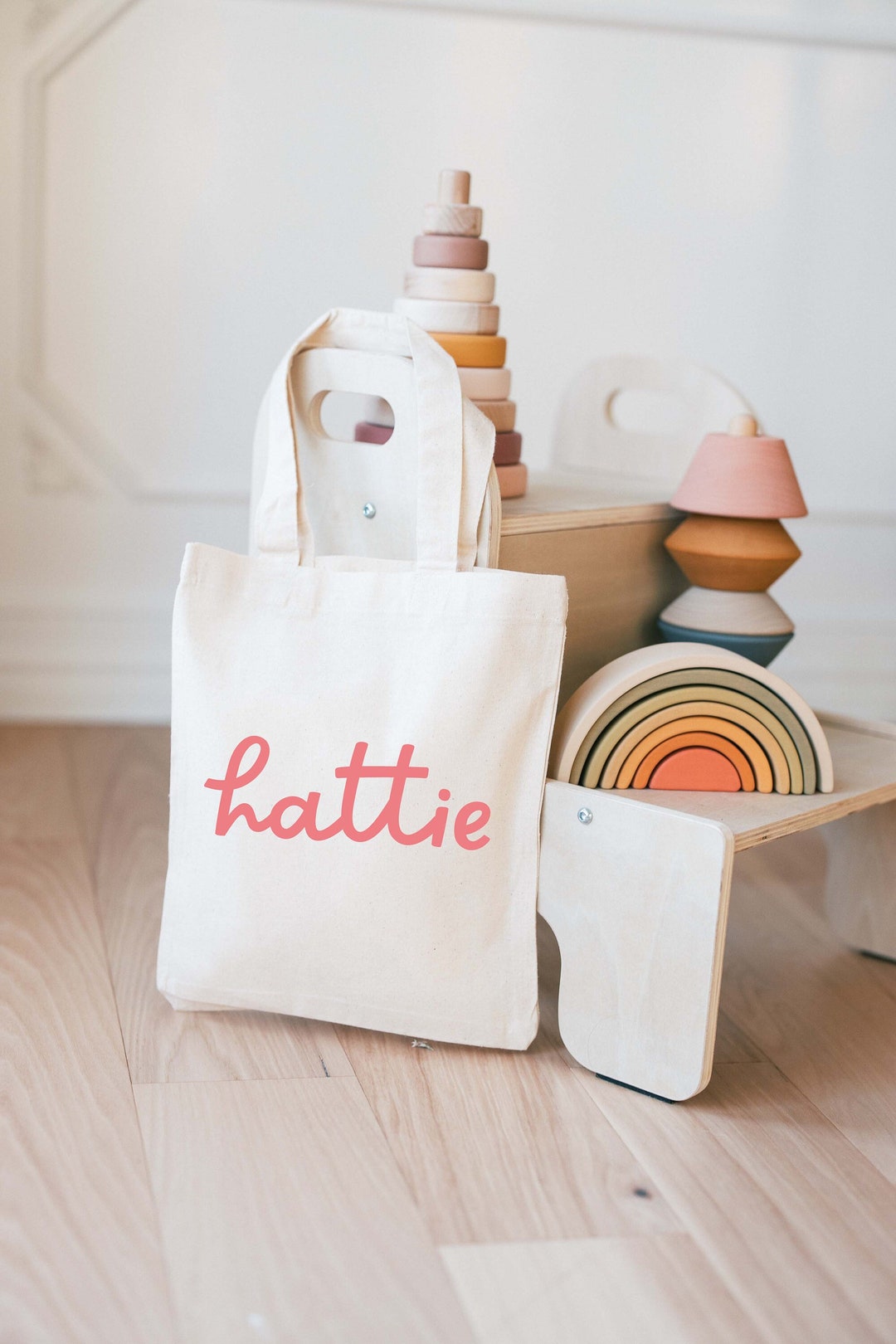 Personalized Tote Bag - Kids Tote Bag - Customized Name Tote ...