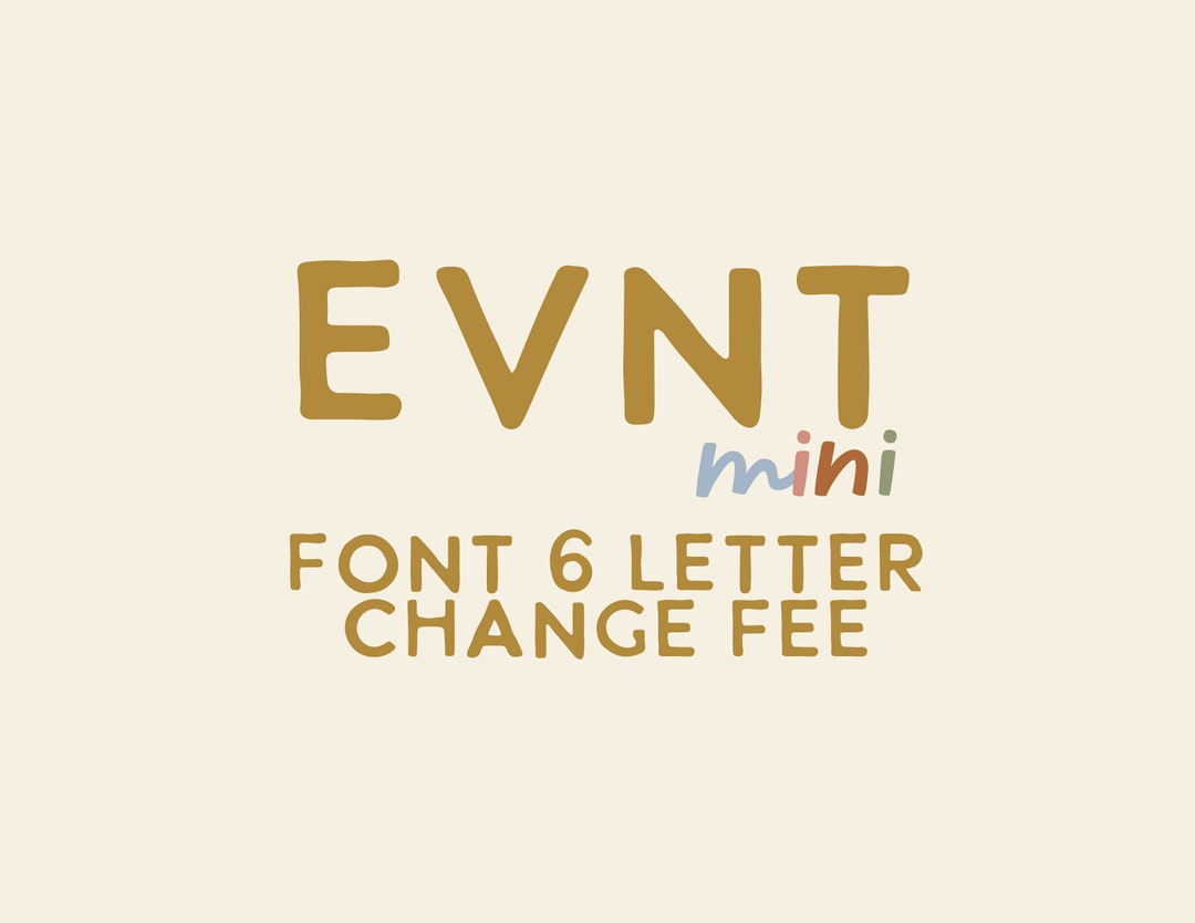 Individual Letter Change Fee - Etsy