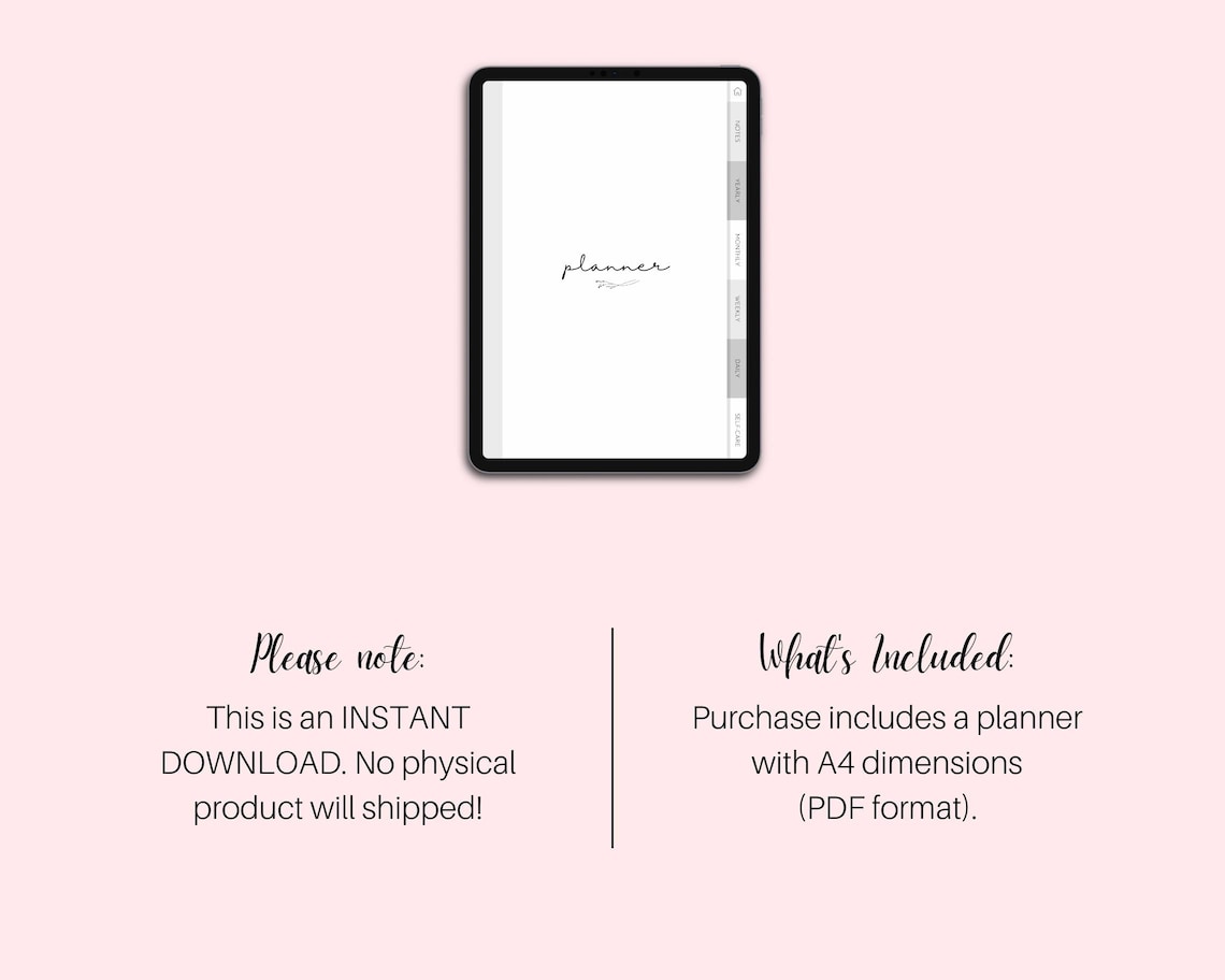 Minimalist Planner White Digital Organizer With Calendar and Schedule ...