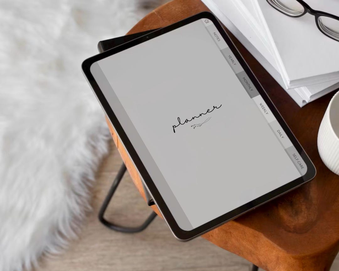 Minimalist Neutral Gray Planner Elegant Digital Organizer Versatile ...