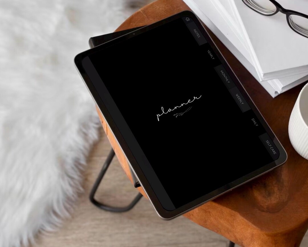 Dark Mode Planner Black Digital Organizer Sleek and Modern Daily ...