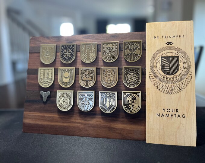 Large Vertical Display to Display Destiny Pins seals 15 Sigils - Etsy