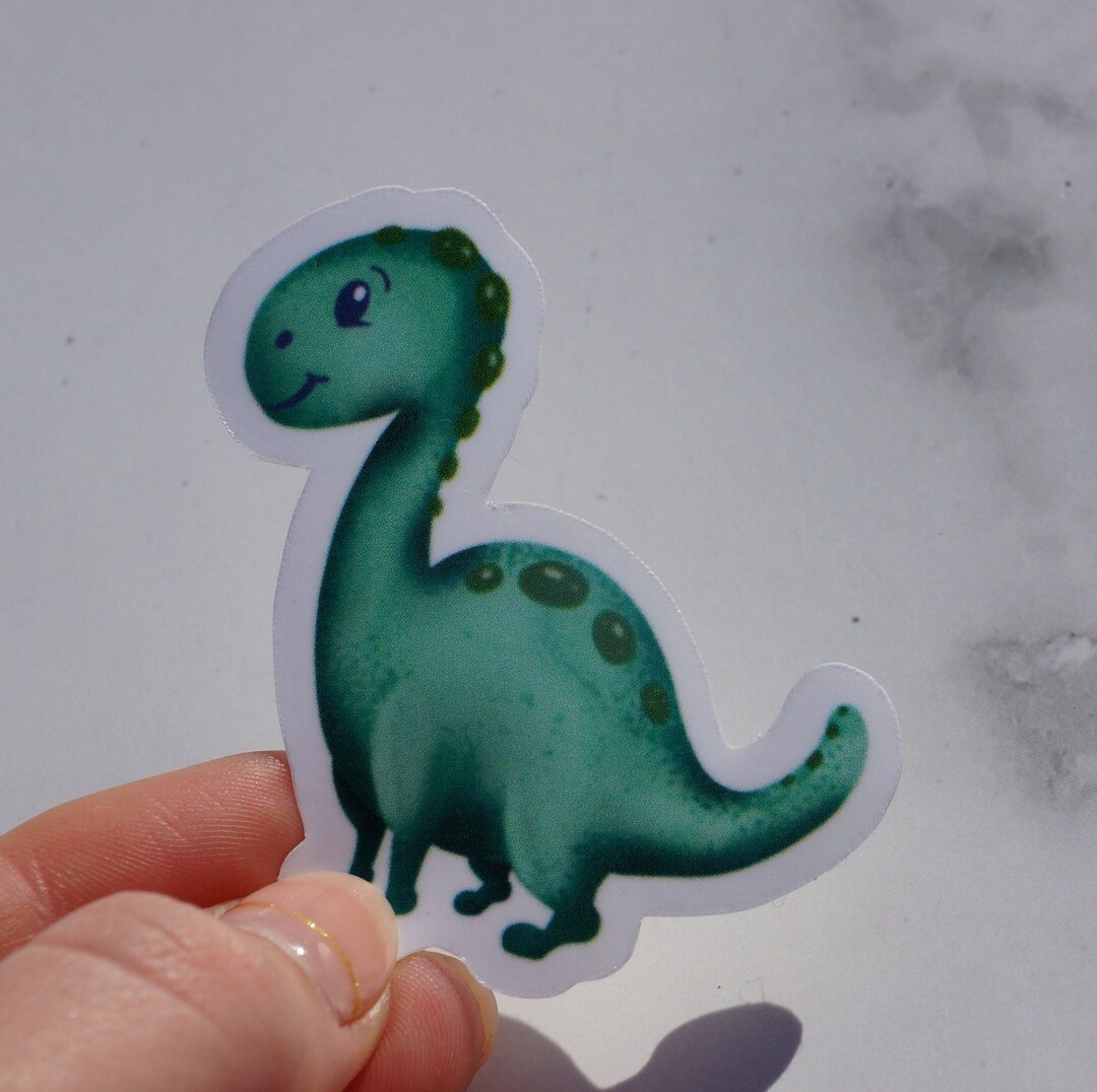 Green Dinosaur Sticker - Etsy