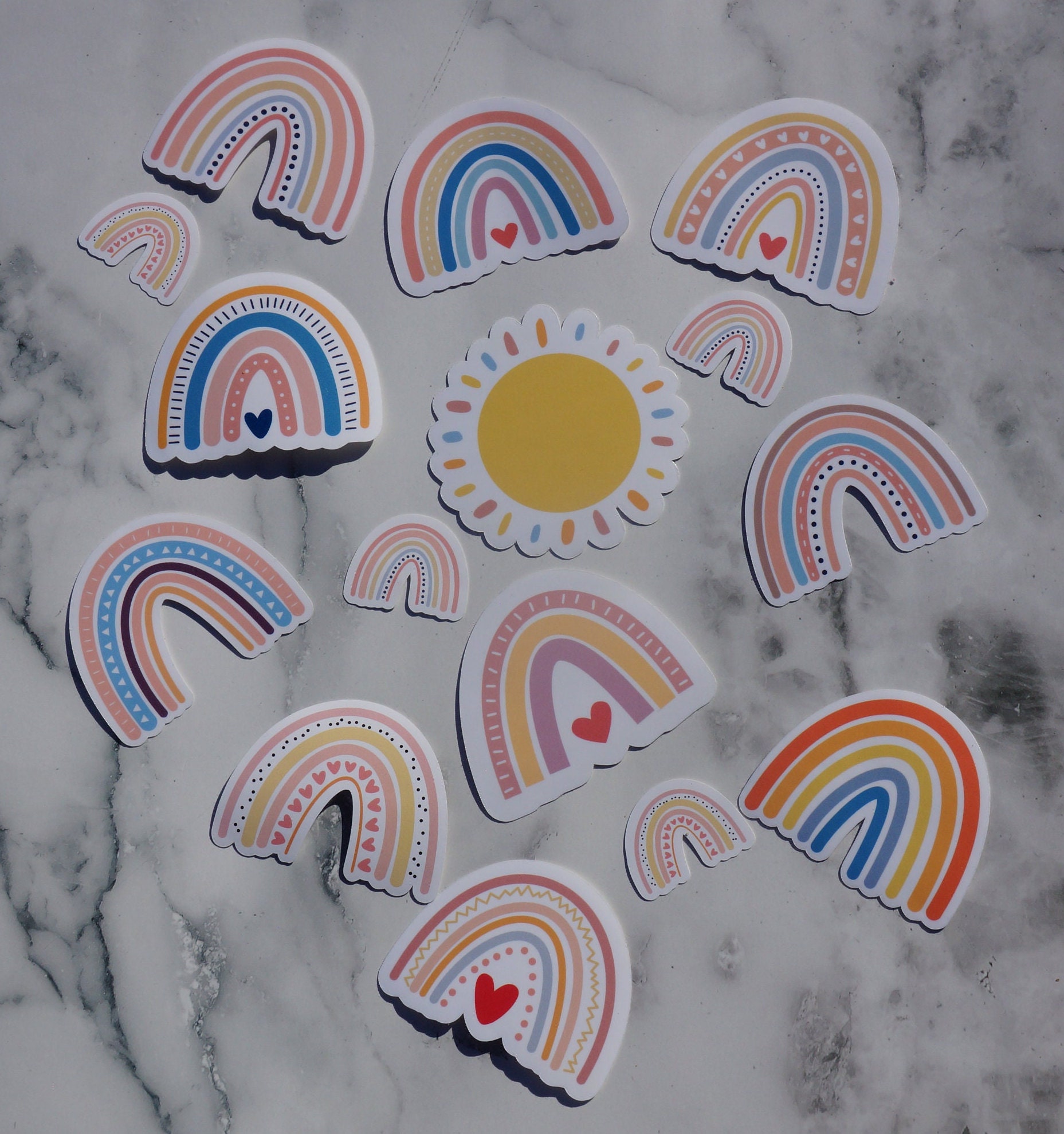 Boho Rainbow 3 Sticker - Etsy