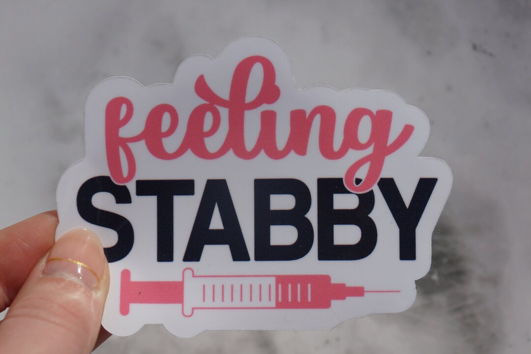 Pink Feeling Stabby Sticker - Etsy