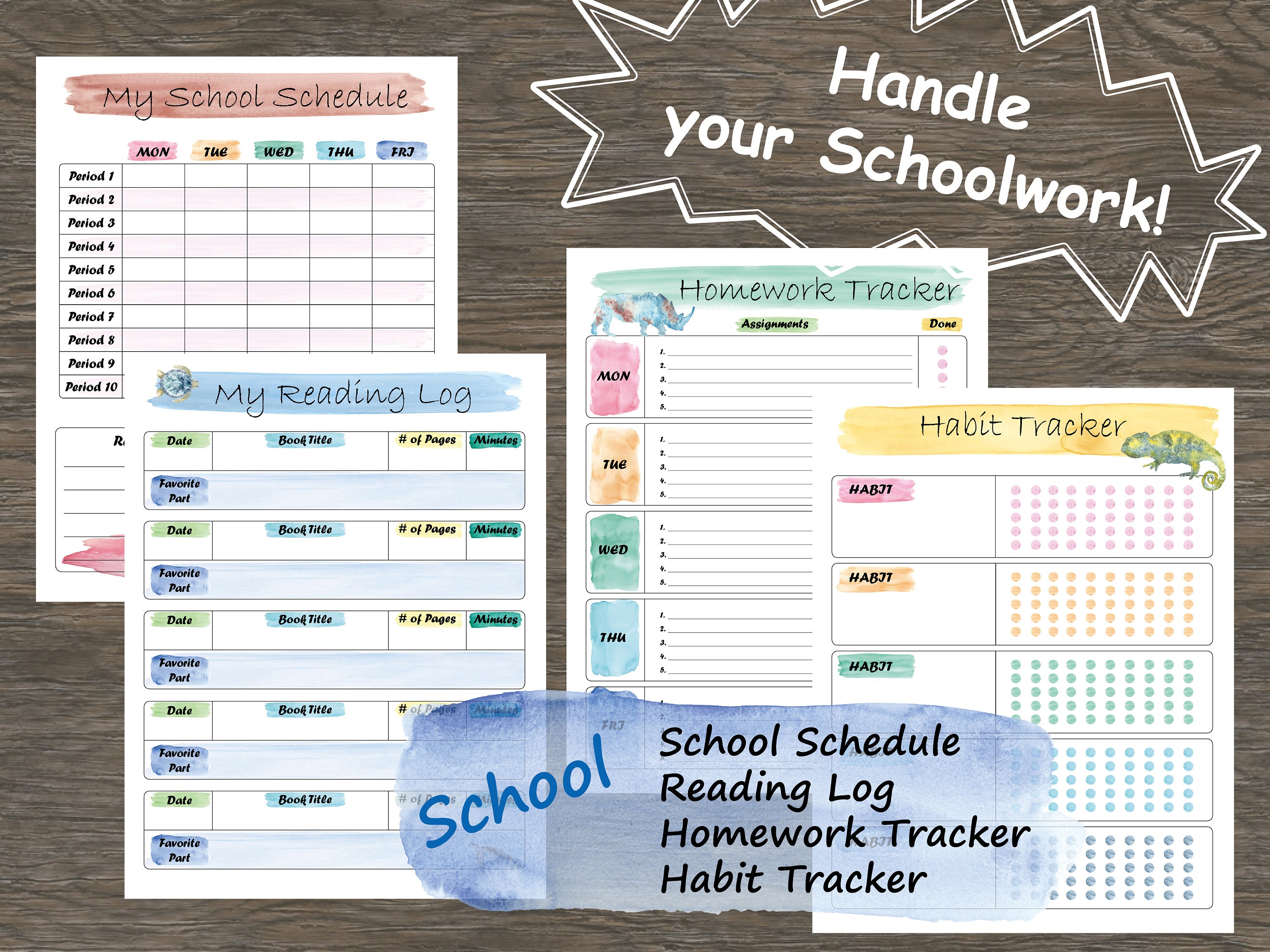Printable Kids School Planner | 2022-2023 Daily, Weekly, Monthly ...