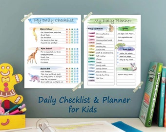 Printable Kids School Planner | Digital Download & Editable | Calendar ...