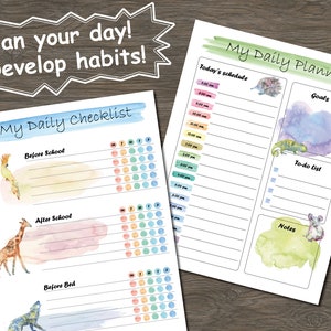 Printable Kids School Planner | Digital Download & Editable | Calendar ...