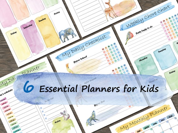 Printable Kids School Planner Digital Download & Editable - Etsy