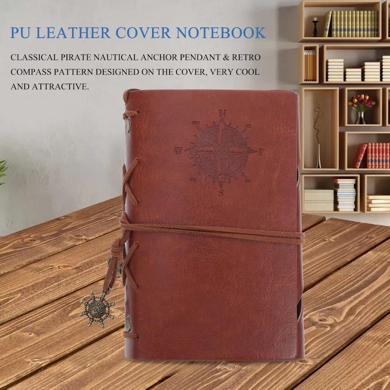 Personalised - Pirate Travel Journal Vintage Blank Loose Leaf Binding ...