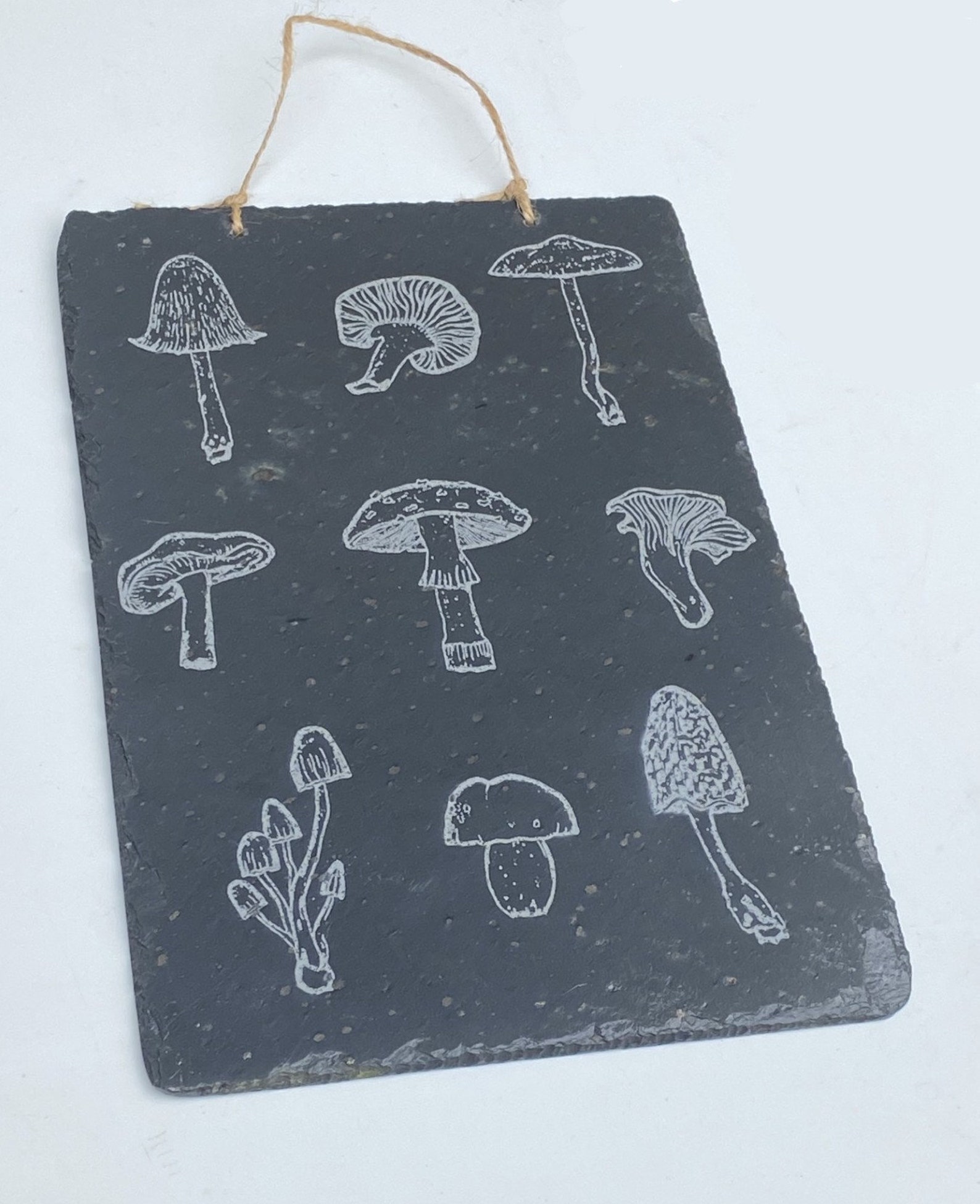 Laser Engraved Slate Wall Hanging Decor Plaque With Hand Drawn ...