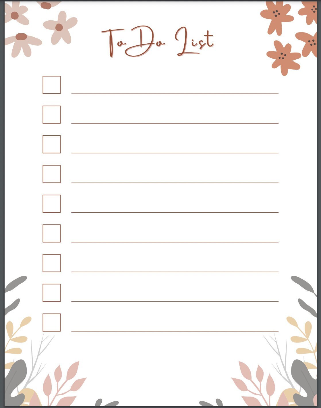 Fall Themed Printable to Do List Planner/to Do - Etsy