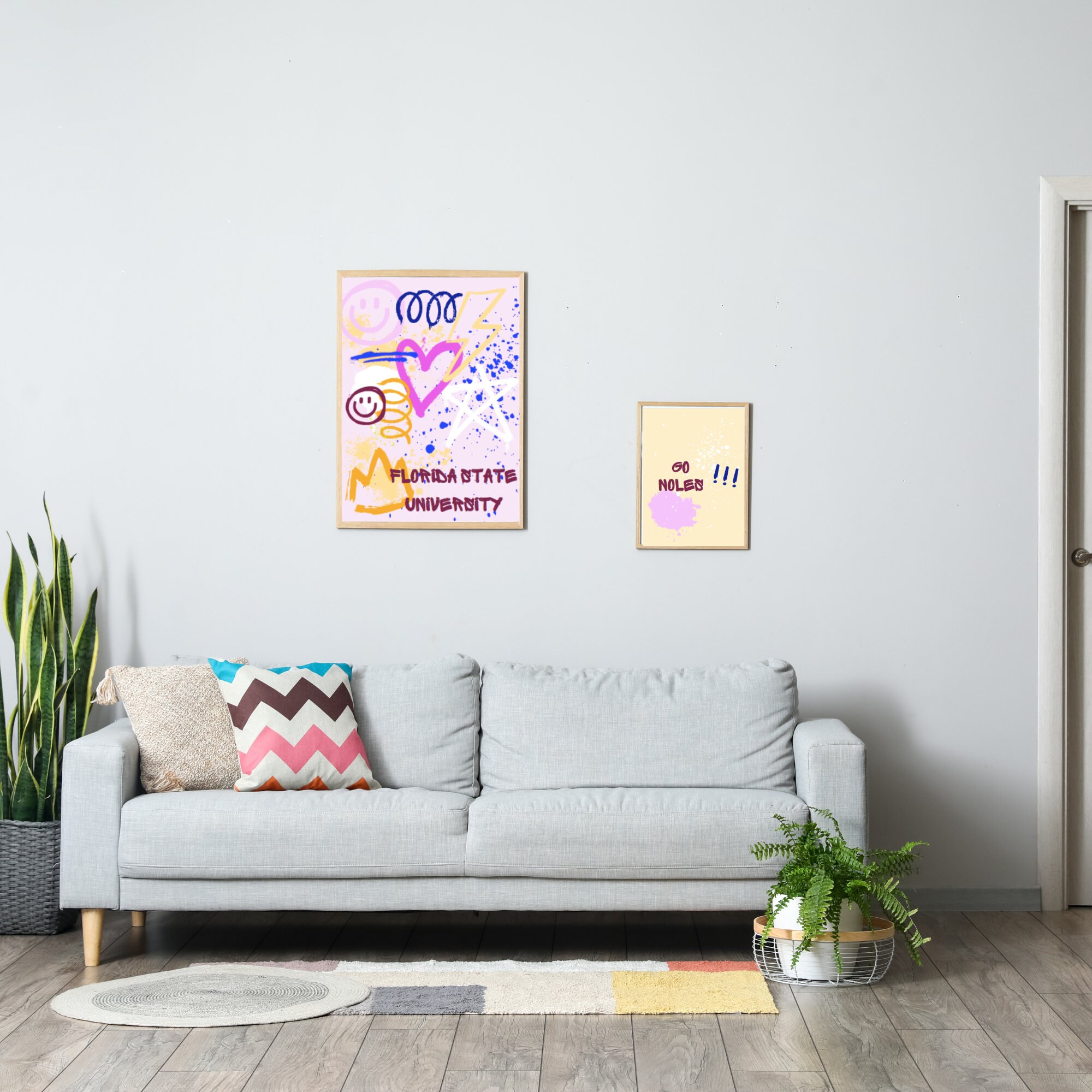Set of 2 College Posters, Preppy Wall Art Printables, FSU Wall Decor - Etsy