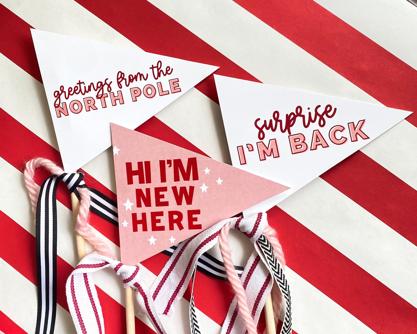 Merry Everything Printable Christmas Pennant Flags BUNDLE | Christmas ...