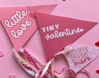 Heartbreaker Printable Valentines Day Pennant Flags | V-day Holiday ...