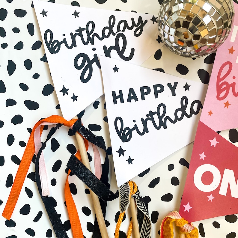 Birthday Printable Kids Pennant Flags Kids Basket Decor Flag - Etsy