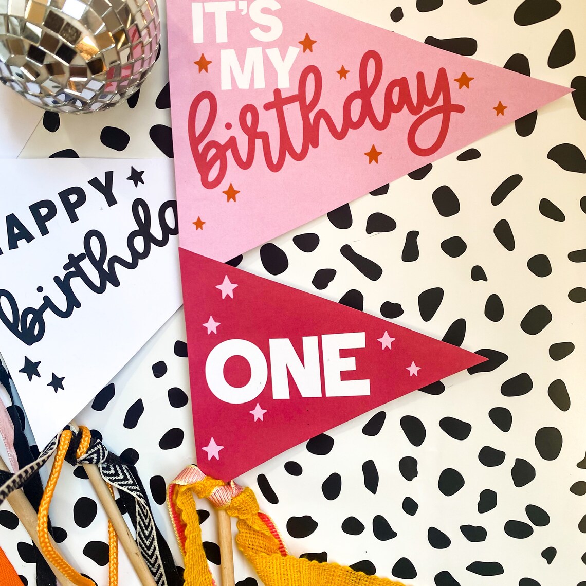 Birthday Printable Kids Pennant Flags Kids Basket Decor Flag - Etsy