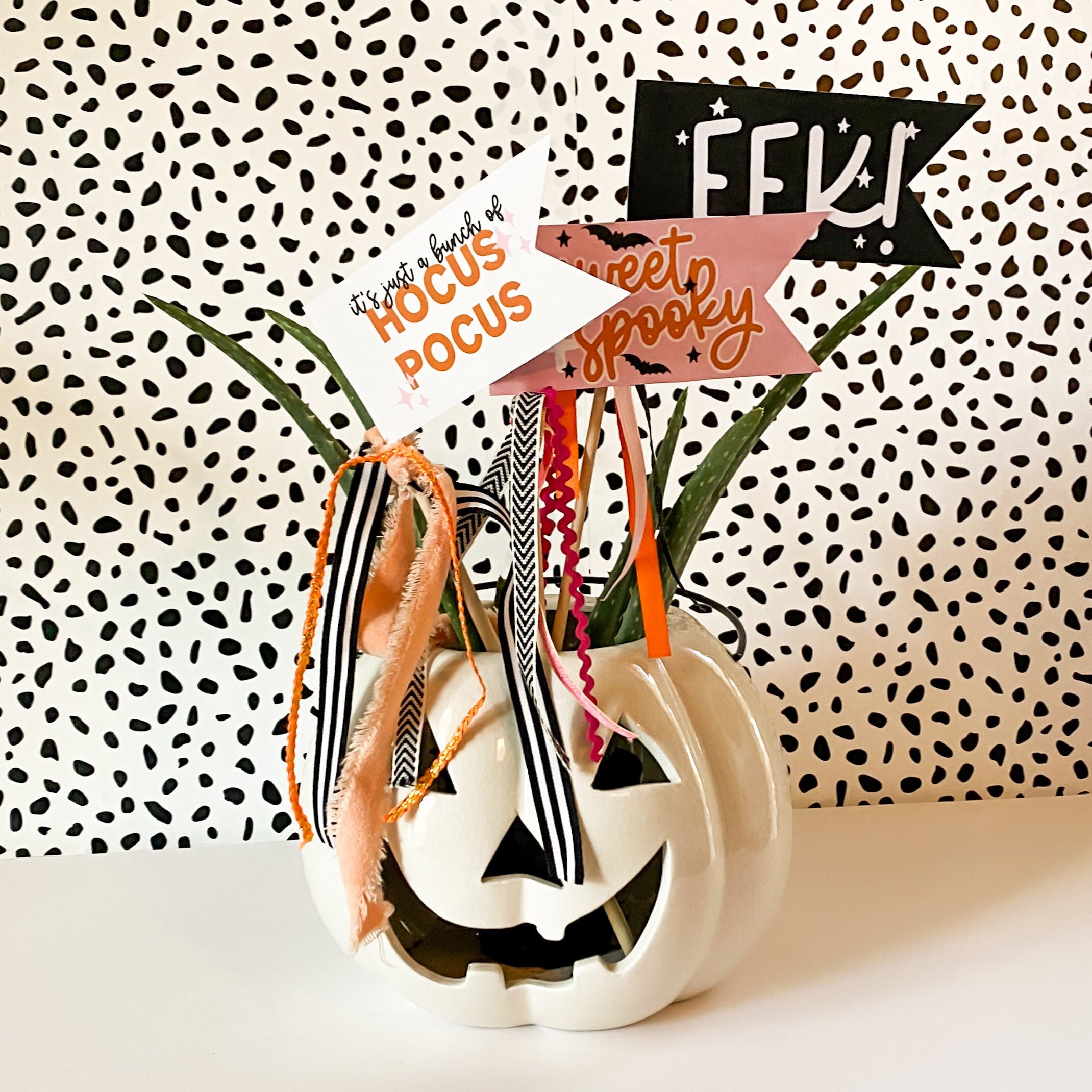 Printable Halloween Flags | Kids Boo Basket Flag | Halloween Trick or ...