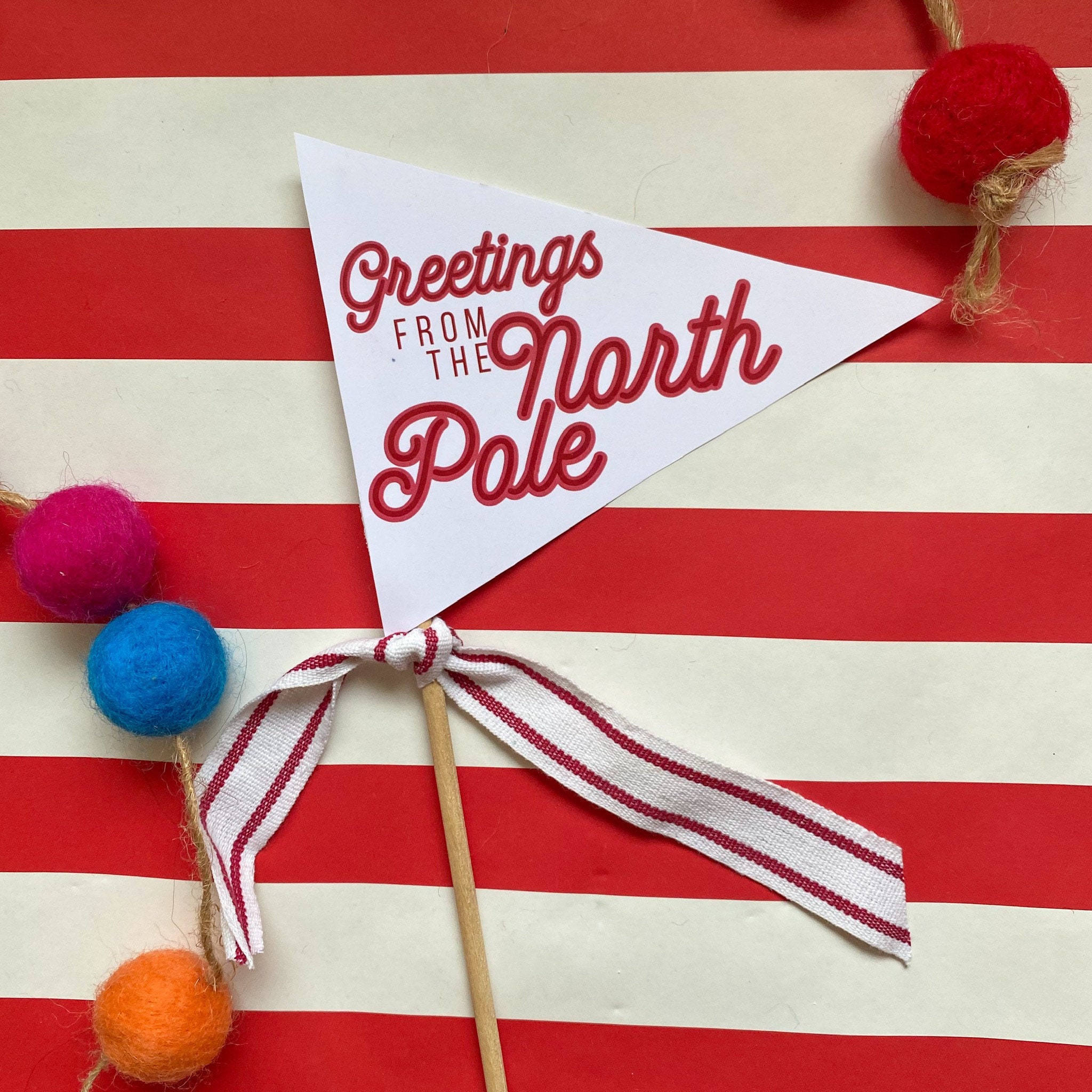 Printable Christmas Pennant Flags BUNDLE | Christmas Holiday Printable ...